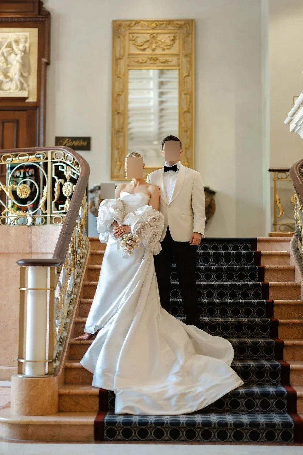 Used Nicole and Felicia NF038 with Cape Wedding Dress